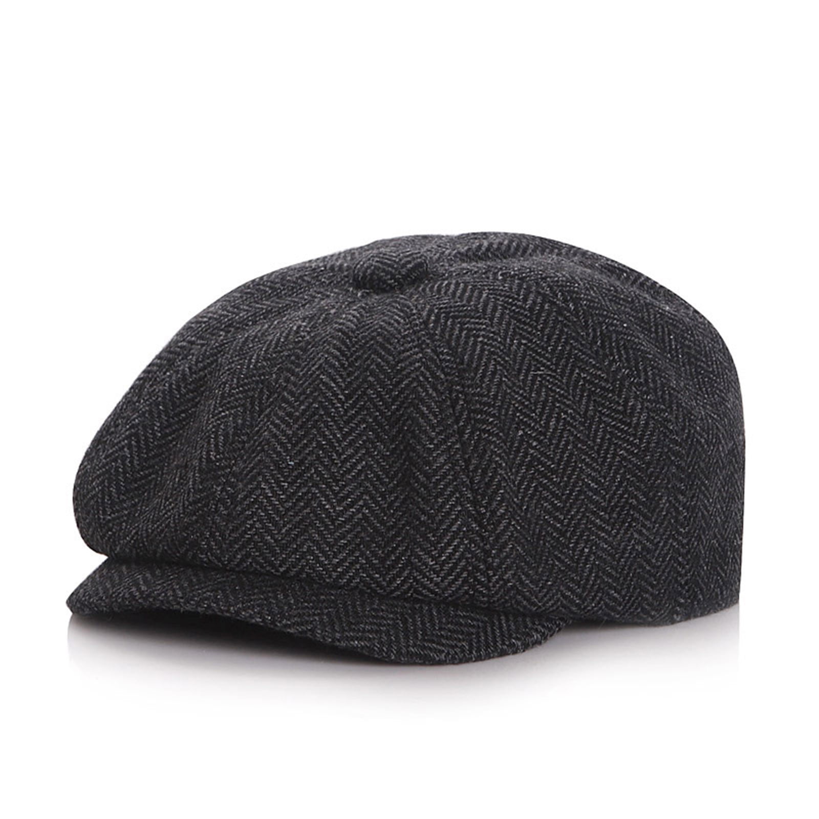 ZQUUVOU Newsboy Cap For Men Newsies Cabbie Hat Flat Winter Hat Dark ...