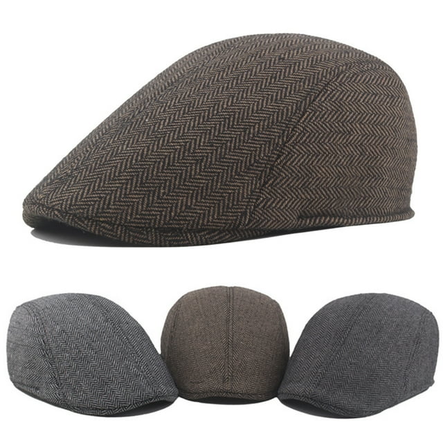 Newsboy Cotton Hats for Men Flat Cap Mens Irish Cabbie Gatsby Ivy - Walmart.com