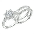 Newshe 925 Sterling Silver Wedding Ring Set, Engagement Rings for Women ...