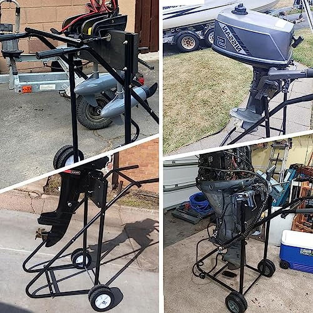 Newsmarts Outboard Motor Stand 315LBS Heavy Duty Engine Carrier Cart ...