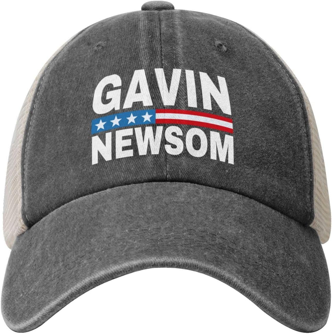 Newsom 2028 mesh Cap Gavin-Newsom for President 2028 Election Denim Hat ...