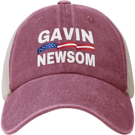 Newsom 2028 mesh Cap Gavin-Newsom for President 2028 Election Denim Hat ...