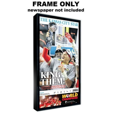 Black Newspaper Frame with Mat - Made to Display Media Measuring 11x17 ...