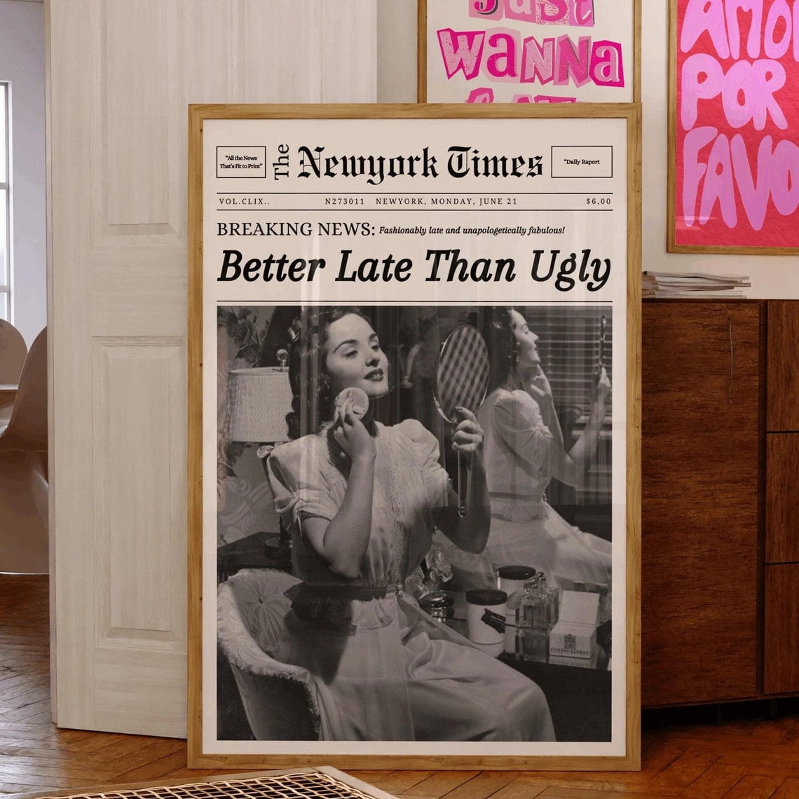 Newspaper Poster, 70S Wall Art, Retro Newspaper Poster, Aesthetic Print ...