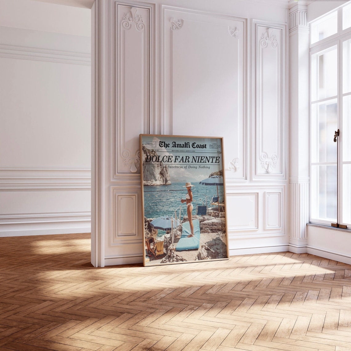 Newspaper Print, Dolce Far Niente, La Dolce Vita, Italy Summer Wall Art ...
