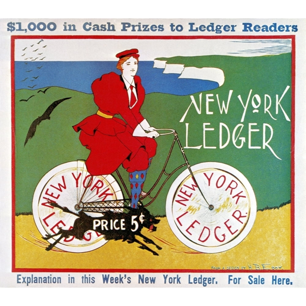 Newspaper Promotion 1895. Namerican Advertising Poster By Henry B. Eddy ...