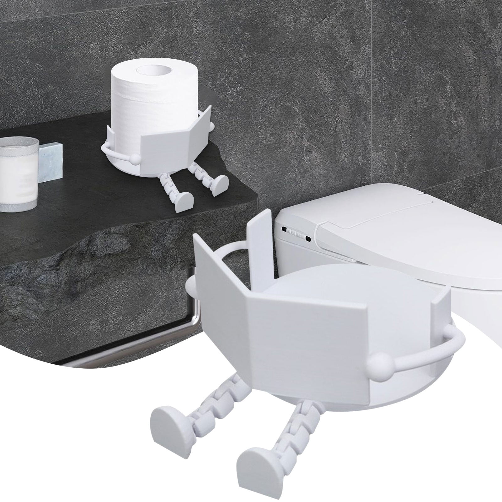 Newspaper Reading Toilet Roll Holder, Tissue Paper Roll Storage Stand ...