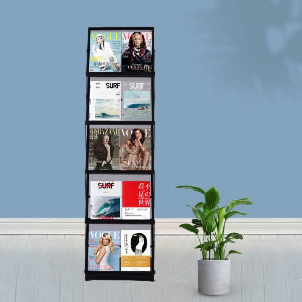 Newspaper Stand Magazine News Rack StandFoldable Office Display ...