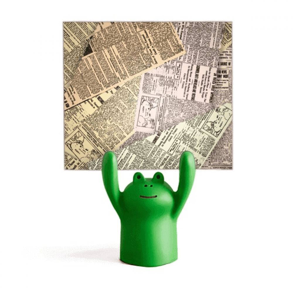 Newspaper Veins Pattern Background Memo Holder Cartoon Animal Frog ...
