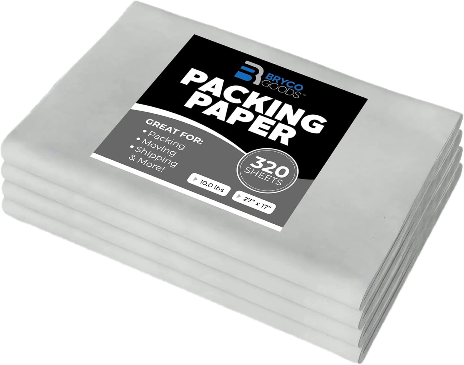 Newsprint Packing Paper Sheets for Moving - 10lb - 320 Sheets of ...