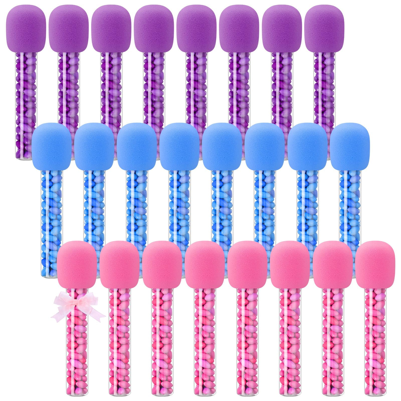 Newtay 12 SetsITSC Microphone Candy Tubes Karaoke Theme Birthday Party ...