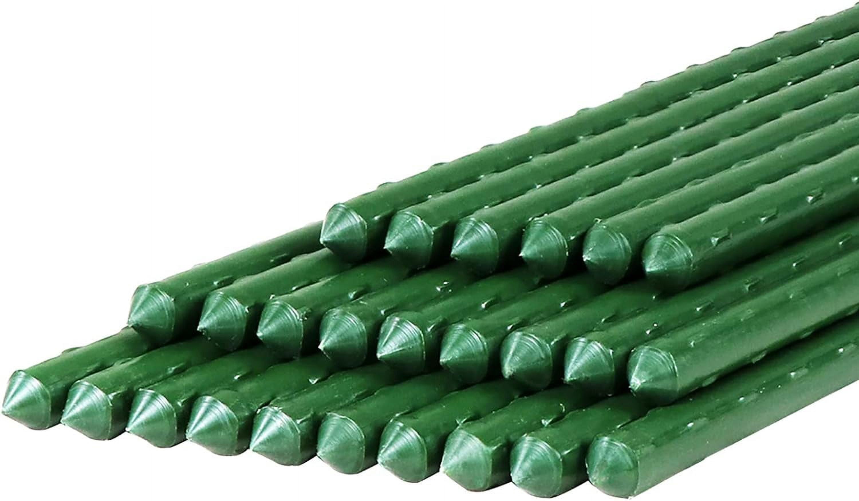 Newtion 4FT 25PCS Steel Core & Plastic Coated Garden Stakes Sturdy ...