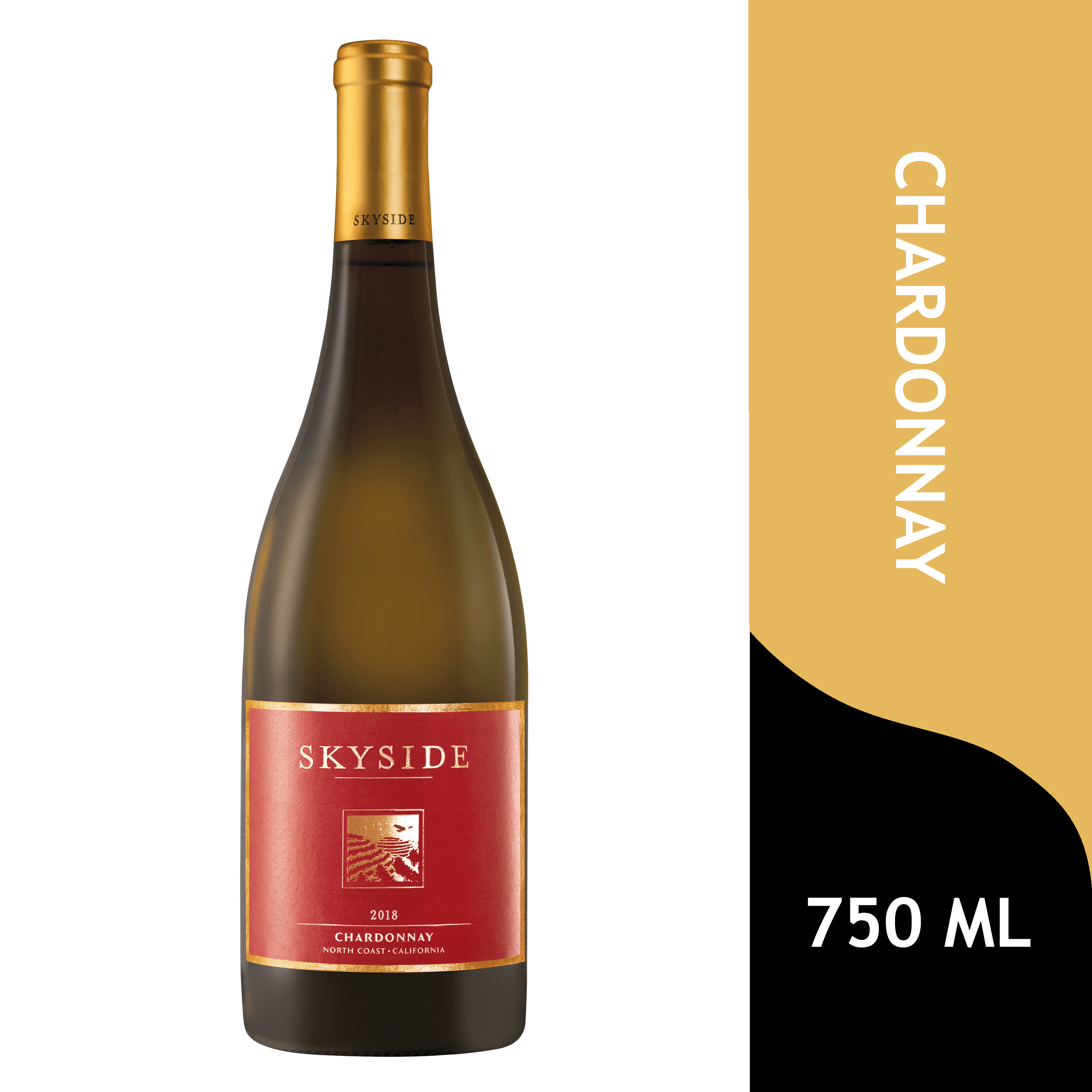 Newton Skyside North Coast Chardonnay White Wine, 750 ml Glass Bottle ...