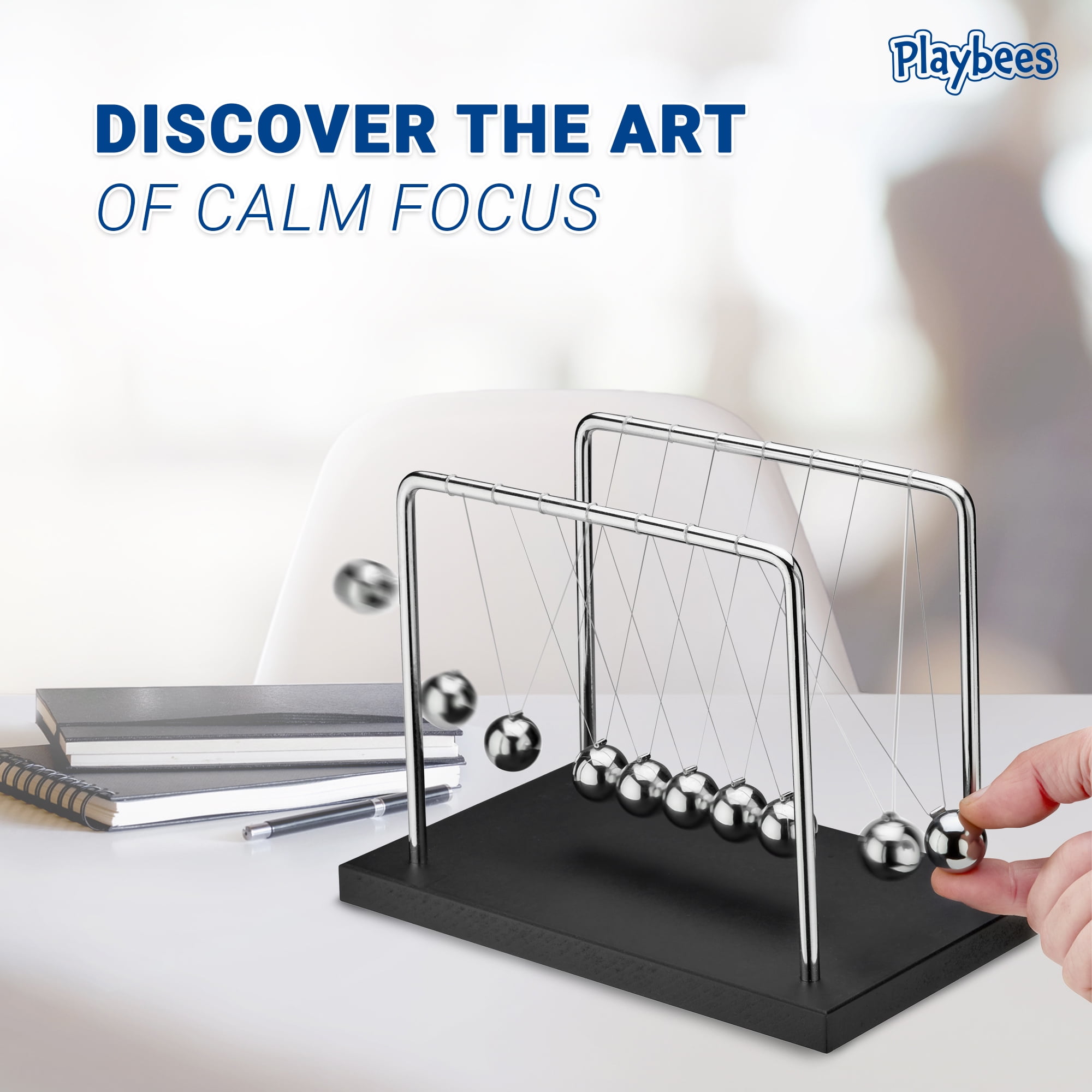 Newton's Cradle Pendulum Balance Balls Science Physics Gadget 7 Beads ...