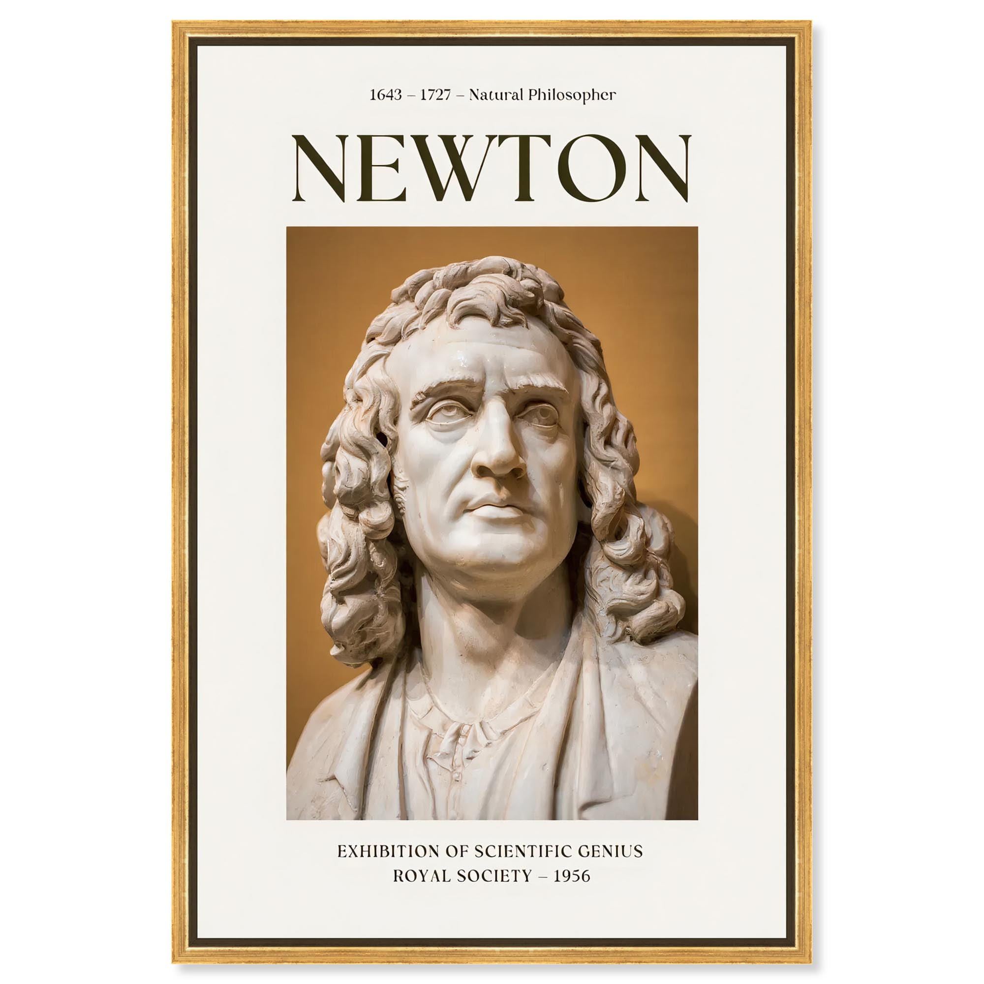 Newton's Likeness in Marble Canvas Classic Art Posters by Art Remedy ...