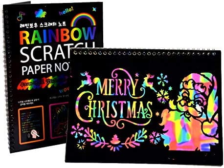 NewtonTech kid' Paper Craft kit Scratch Art Doodle Notebook/Pad,Pack of ...