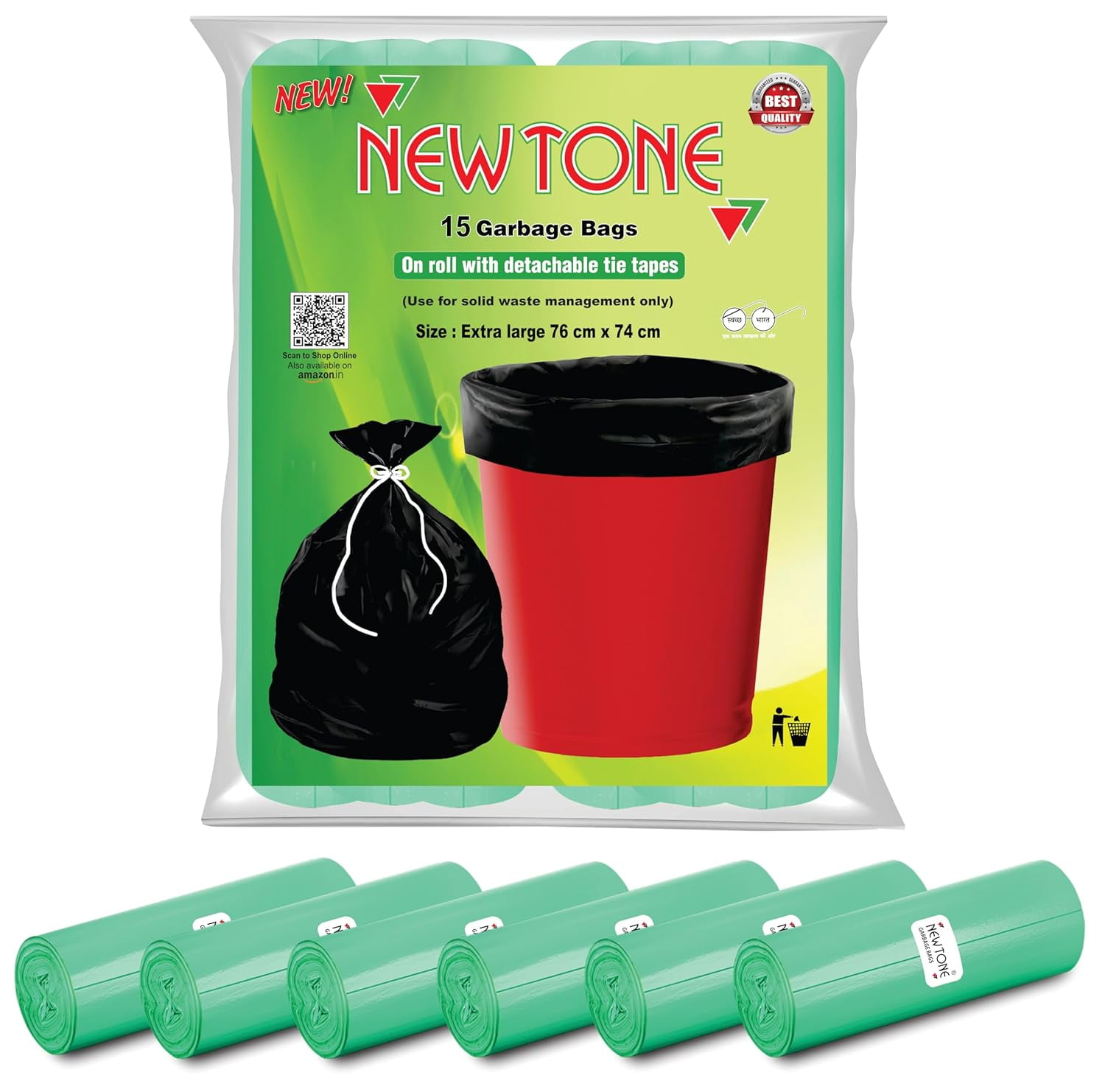Newtone Premium Garbage Bags Extra Large Size 30x37 Inches90 Bags Pack ...