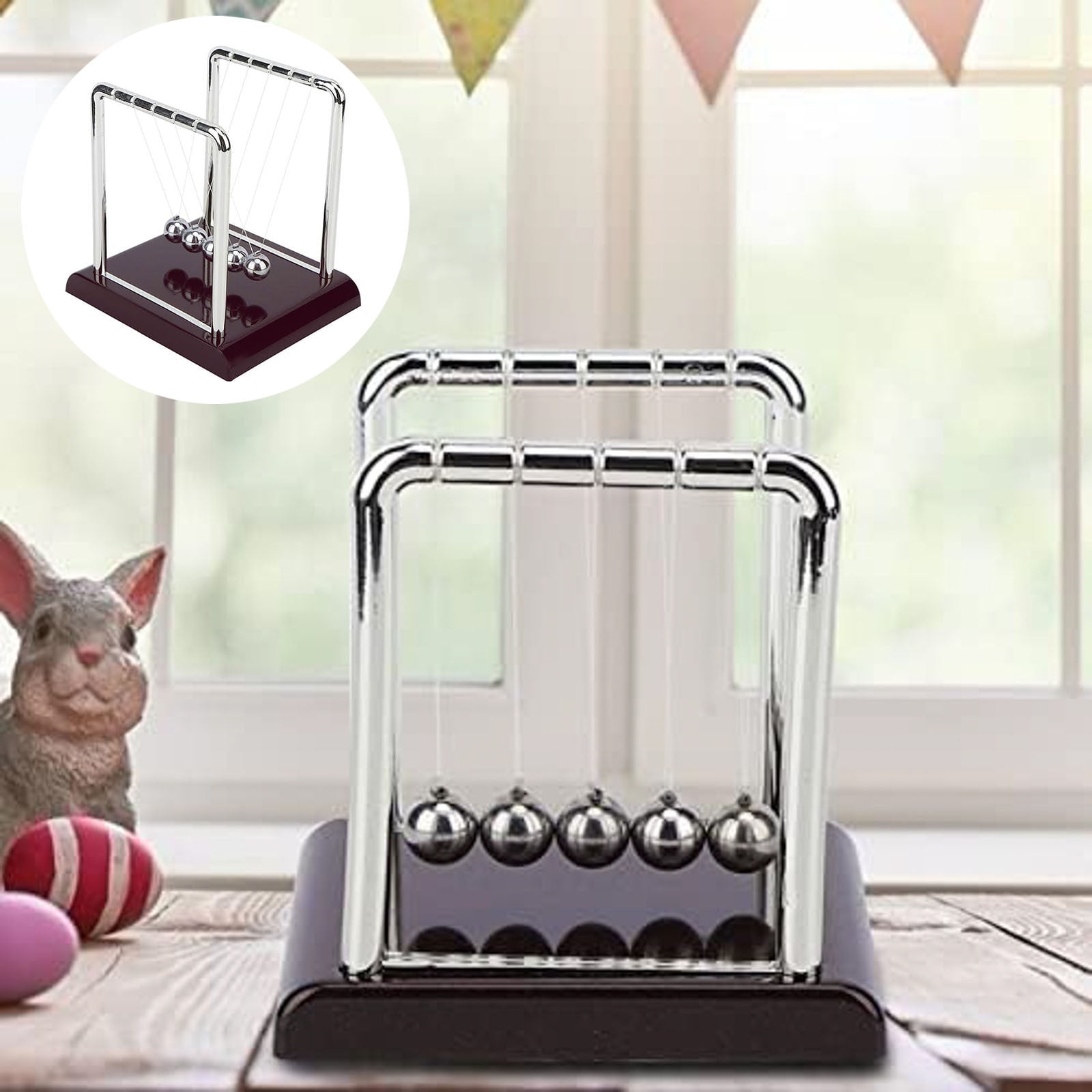 Newtons Cradle Balance Balls Portable Desktop Pendulum Desk Toy Physics ...