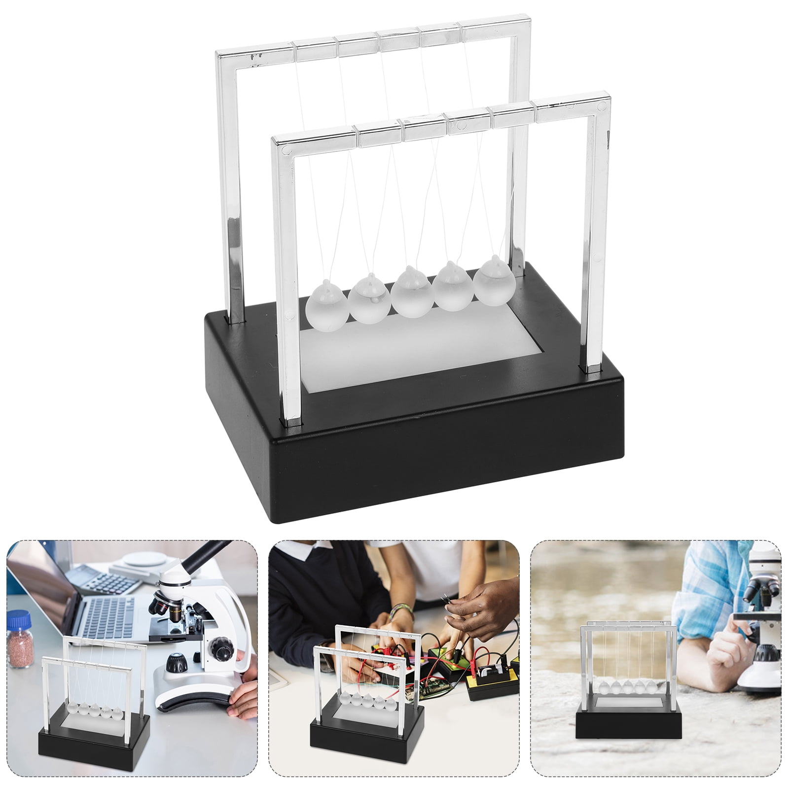 Newtons Cradle Light,Light up Cradle Fun Steel Balance Balls Pendulum ...