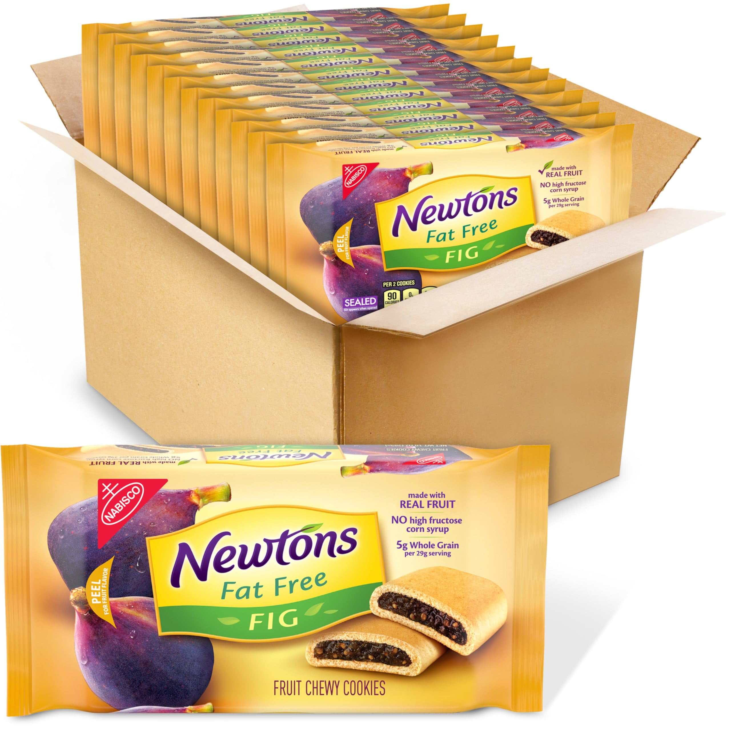 Newtons Fat Free Soft SAF21 & Fruit Chewy Fig Cookies, (Fig Bars), 12 ...