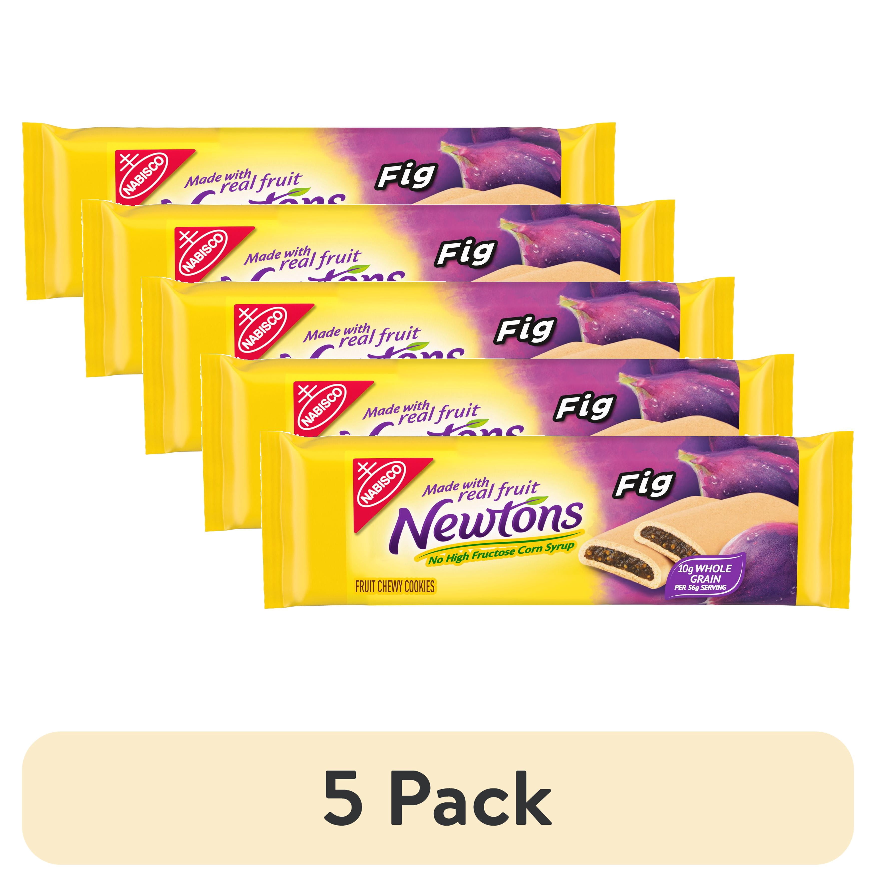 (5 pack) Newtons Soft & Fruit Chewy Fig Cookies, (Fig Bars), 2 oz Snack ...
