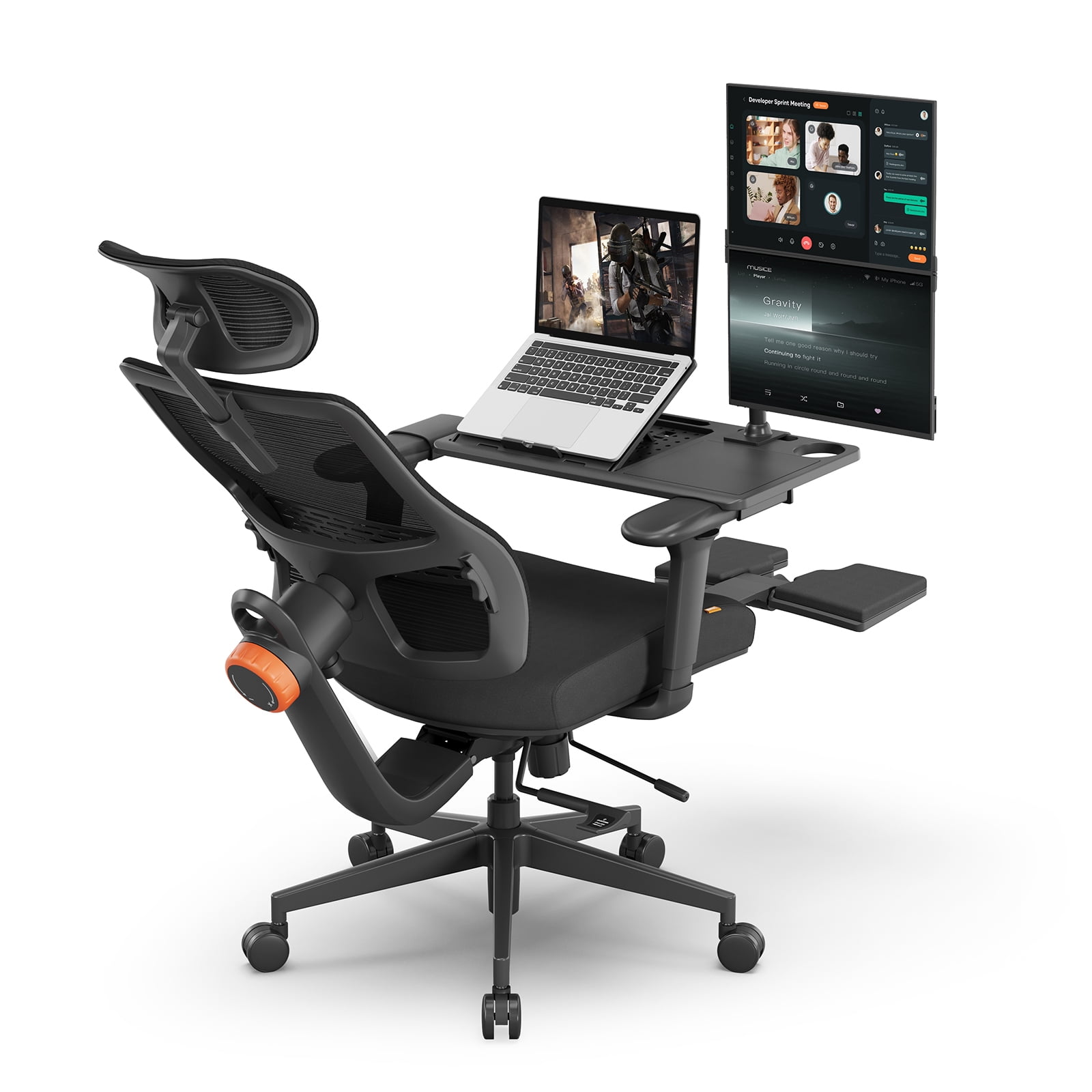 Newtral MagicH-BP Ergonomic Chair with Laptop Tray for Home Office ...