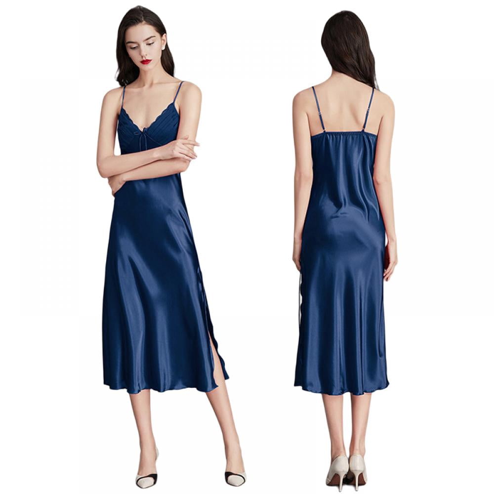 Newway Women Satin Nightgown Full Slips Long Chemise Sleepwear Maxi ...