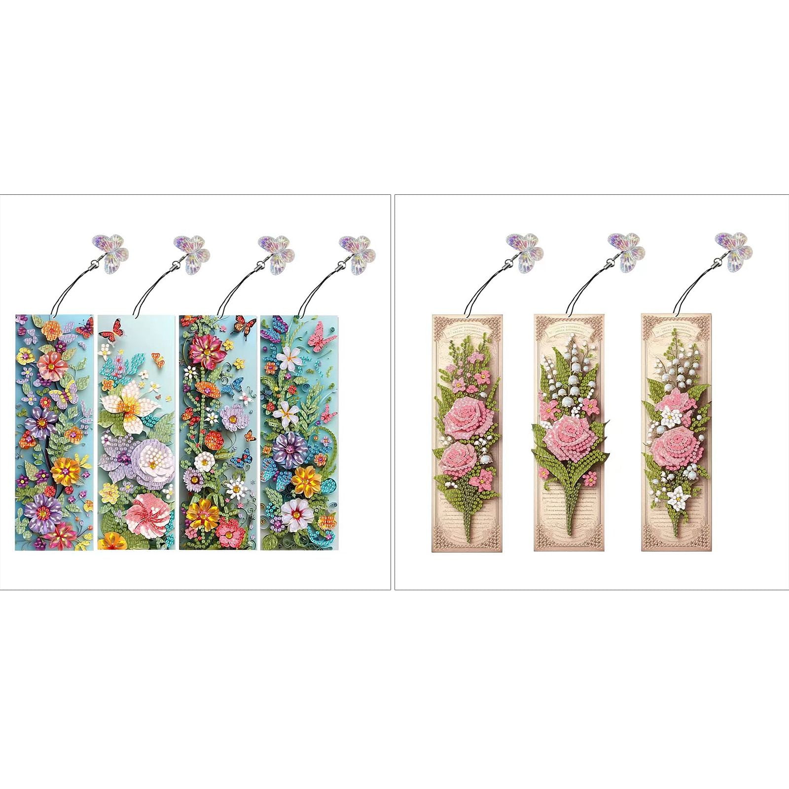 Newwer 2set DIY Diamond Bookmarks Diamond Art Painting Creative Design ...