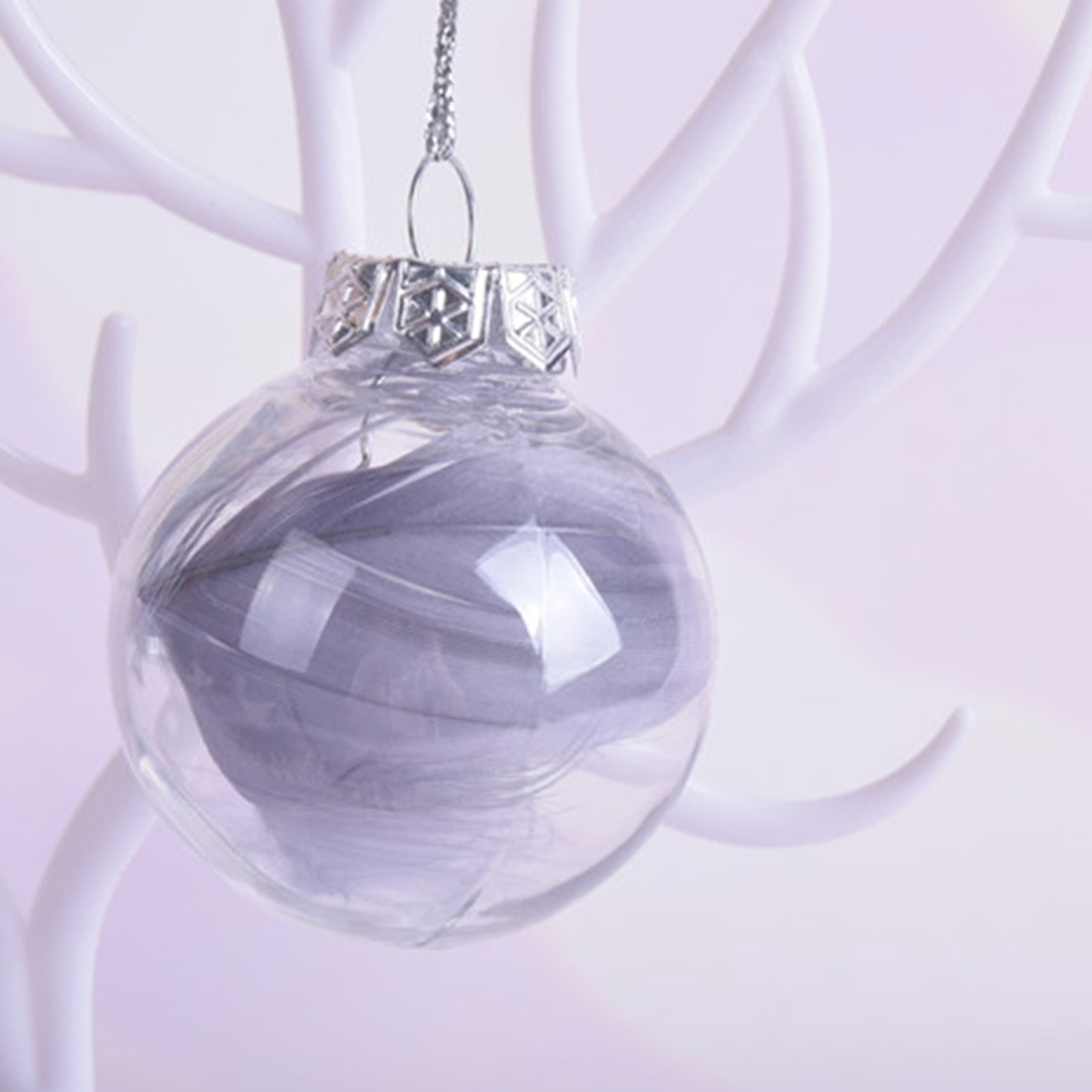 Newxiaaa Glass Christmas Tree Ornaments, Hanging Refillable Plastic ...