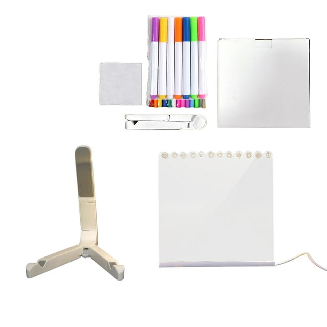 Newxiaaa LED Note Board with Colors, Light Up Acrylic Message Board ...