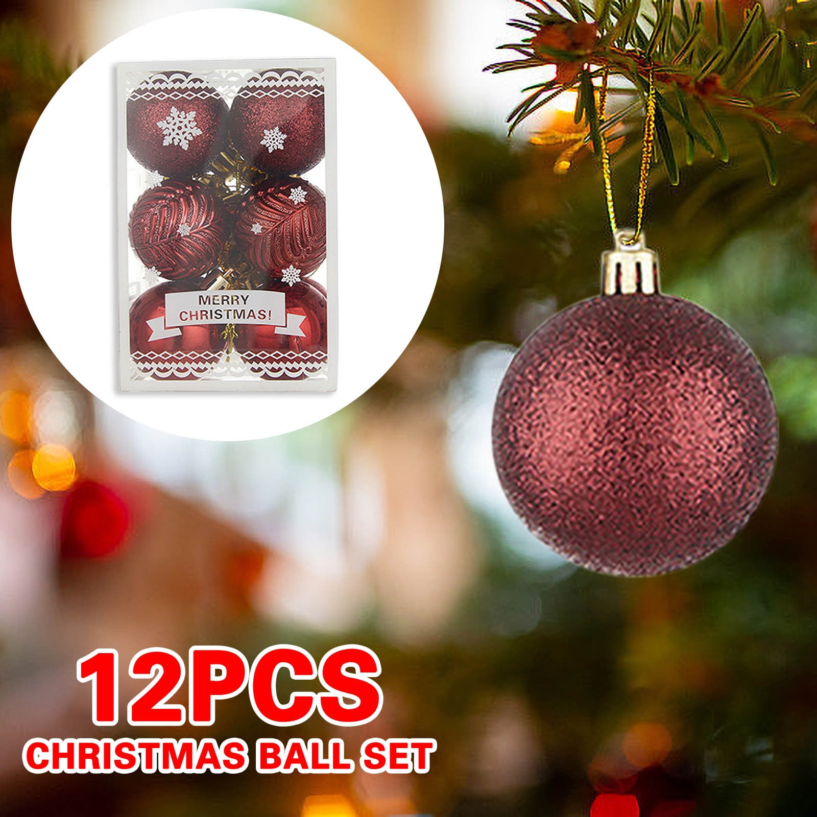 Newxiaaa Shatterproof Christmas Bubble Ornaments Balls Halloween Clear ...