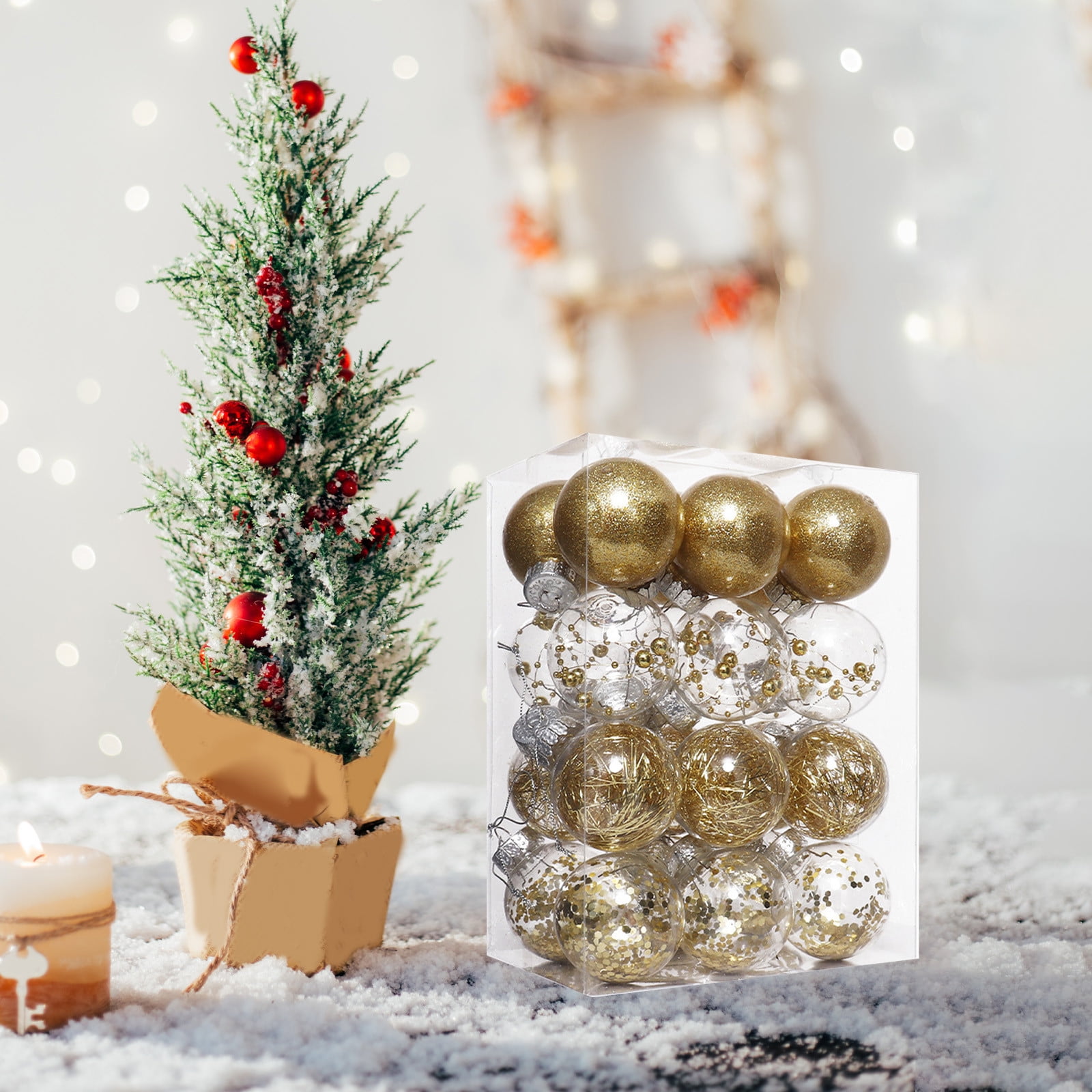 Newxiaaa Transparent Ball Christmas, Clear Plastic Balls Diy Clear ...