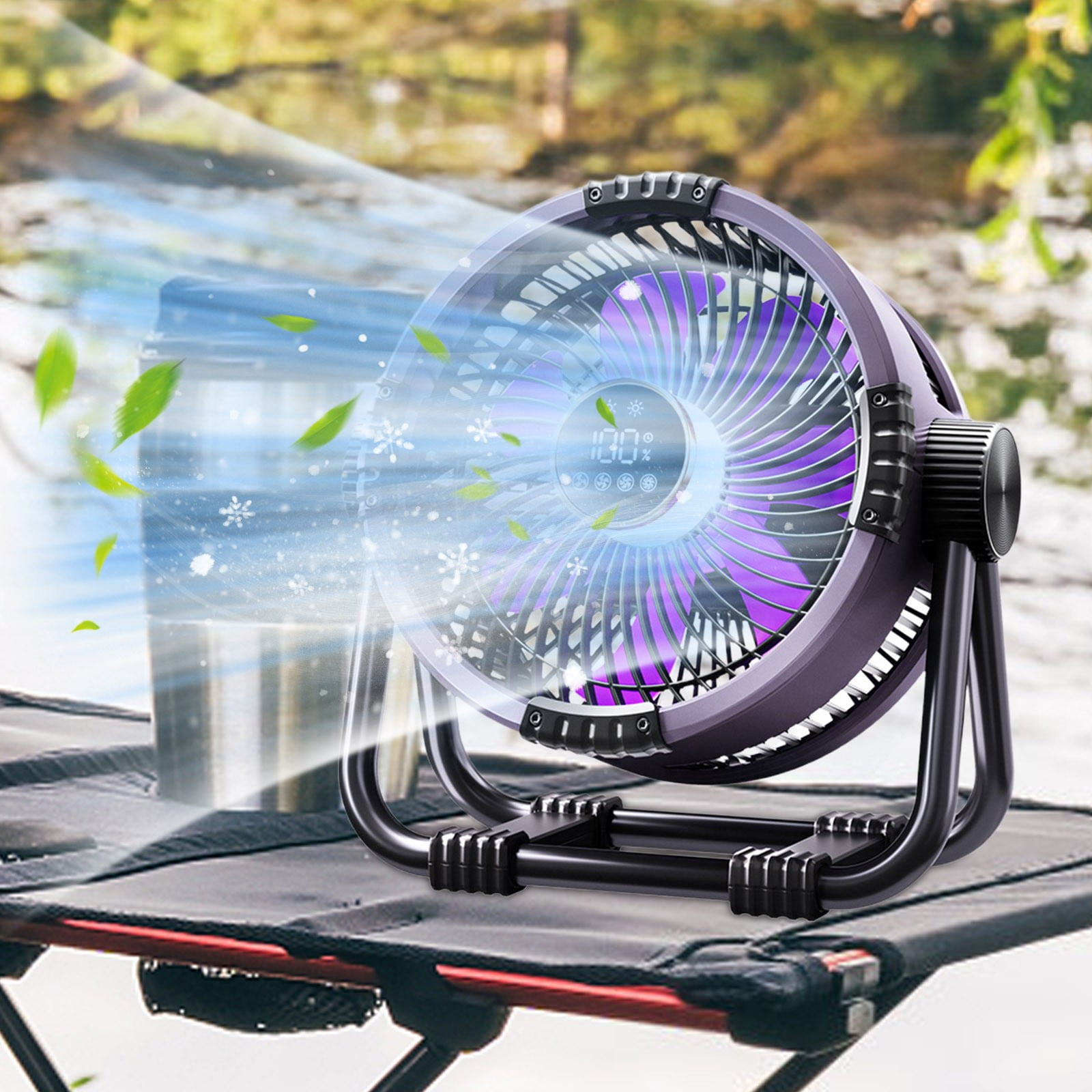 Newxiaaa Usb Fan With 4 Speeds Strong Airflow Small Desktop Fan Small ...