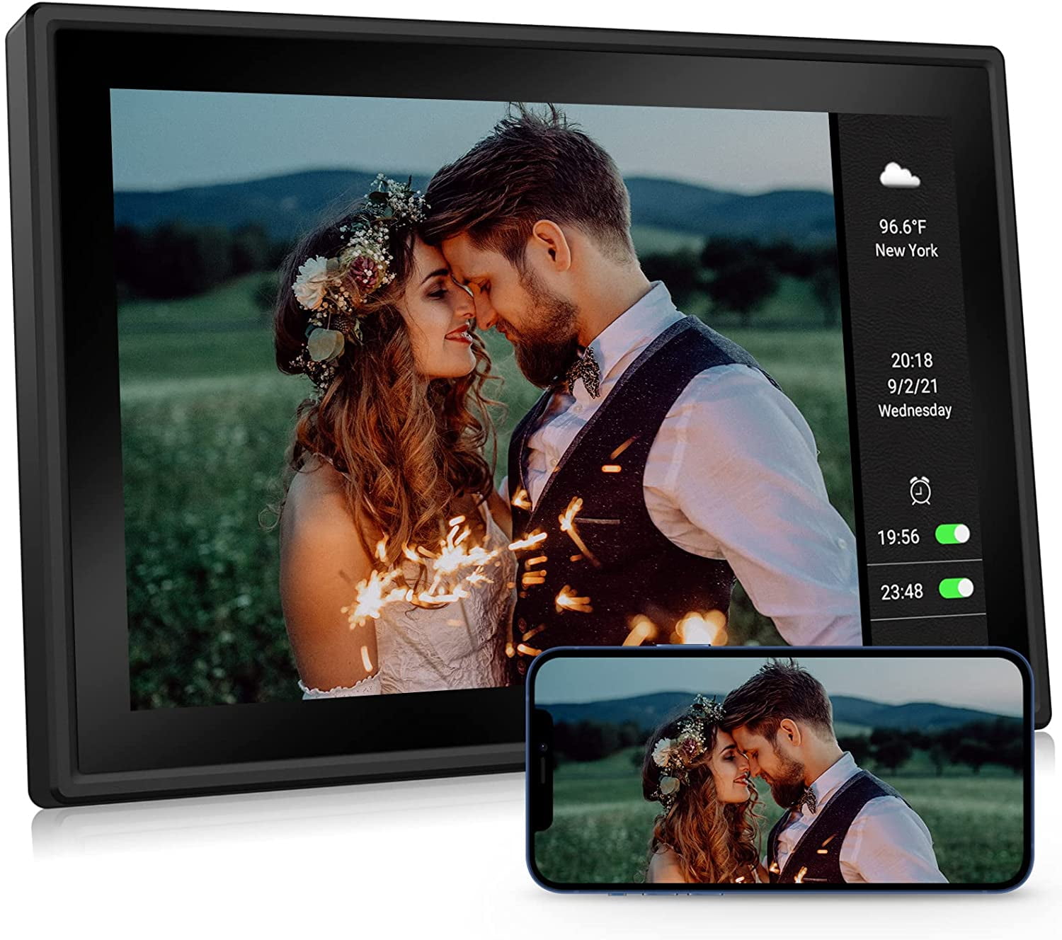 NexFoto 10.1 inch Digital Photo Frame, WiFi Electronic Picture Frames ...