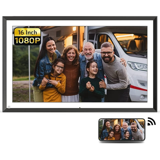 "NexFoto 16"" 32GB Wifi Digital Photo Frame with Remote, Share Photos ...