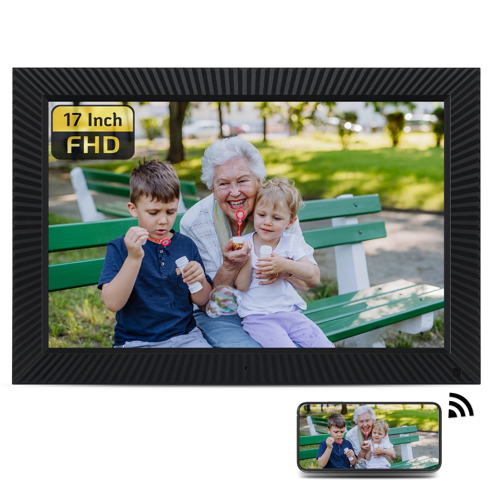 NexFoto Large 17 Inch FHD Digital Picture Frame 32GB with Remote ...
