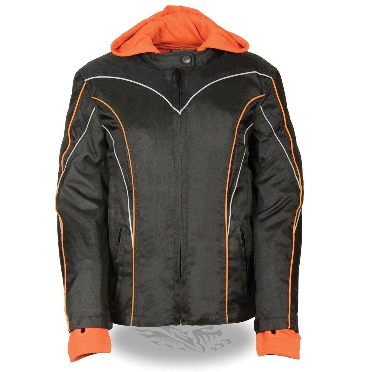 NexGen SH1960 Women's Black Hooded Textile Jacket with Reflective Piping 2X-Large - Walmart.com