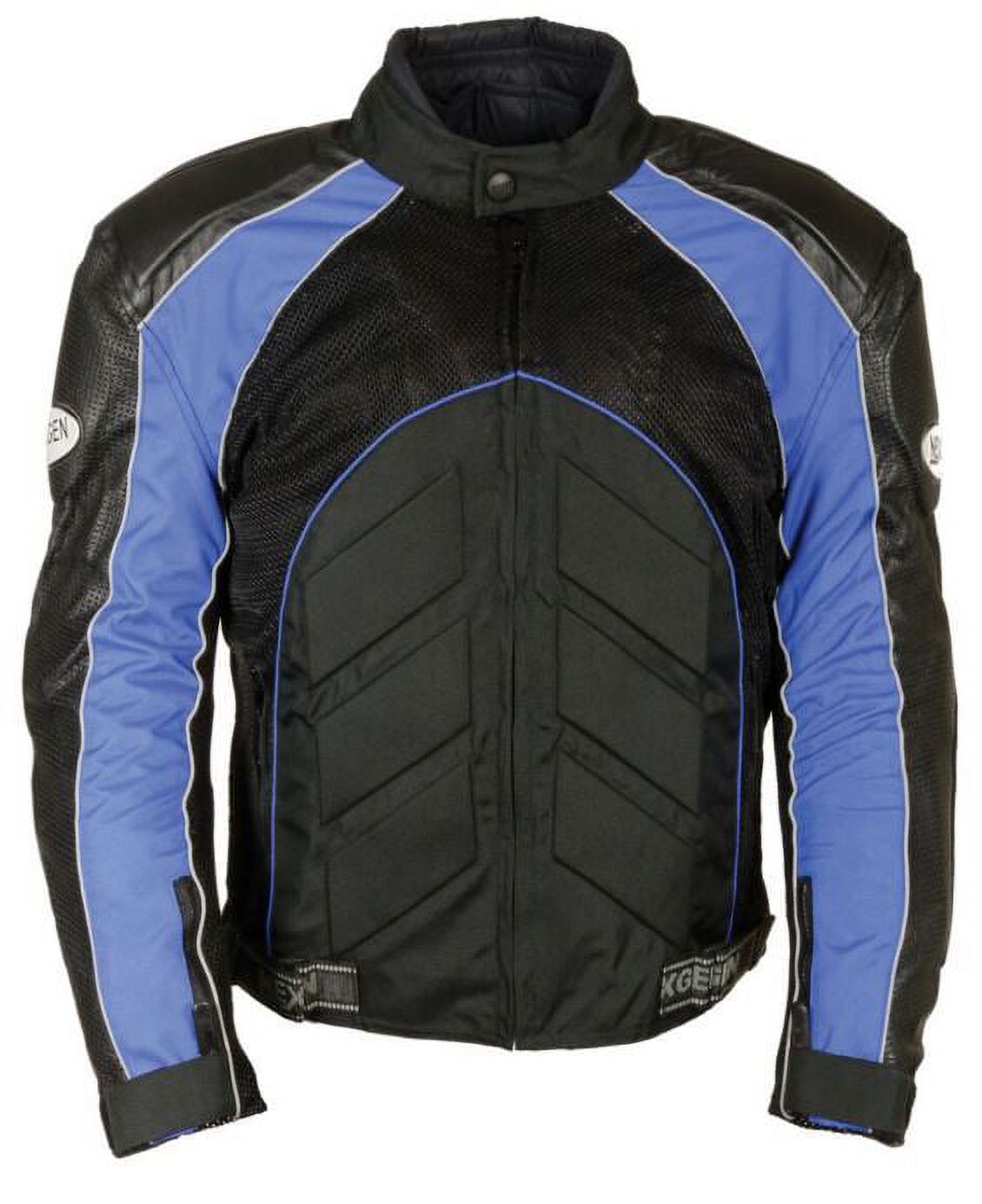 NexGen SH2153 Men's Black and Blue CE Armored Motorcycle Textile and ...