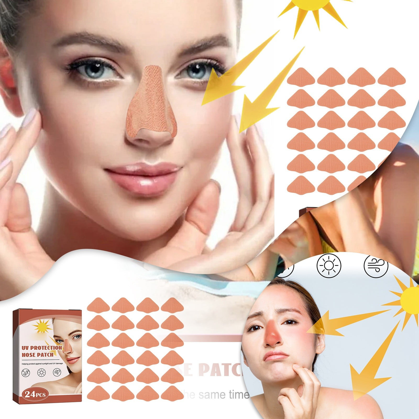 NexLuxe‌ 24 Piece Set Of Sunscreen Nose Nose Suitable For Men And Women ...