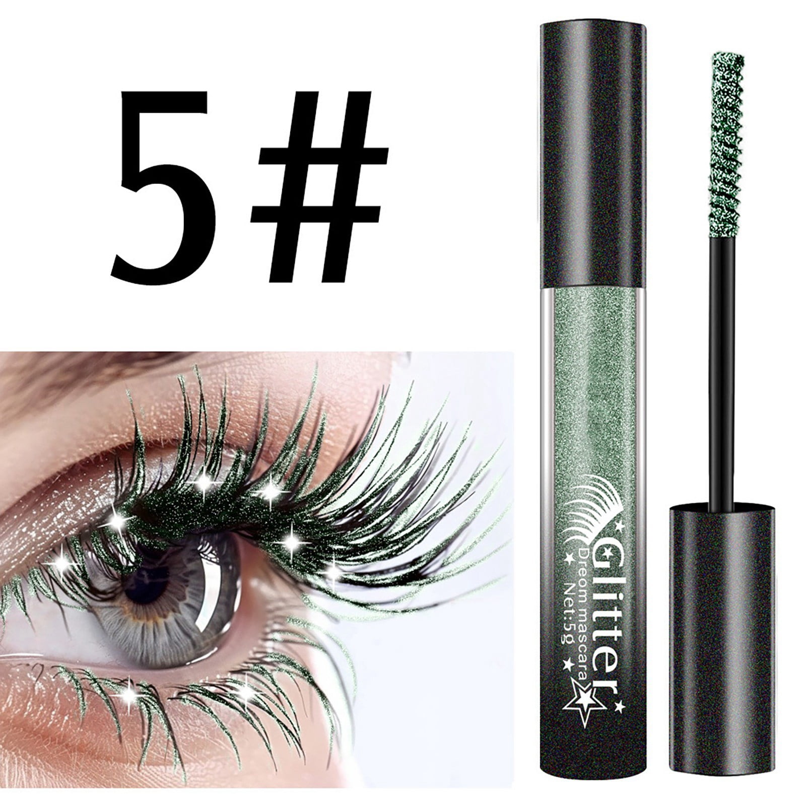 NexLuxe Silver Eyelash Tint Glitter Sparkling Diamonds Colored Pearls ...