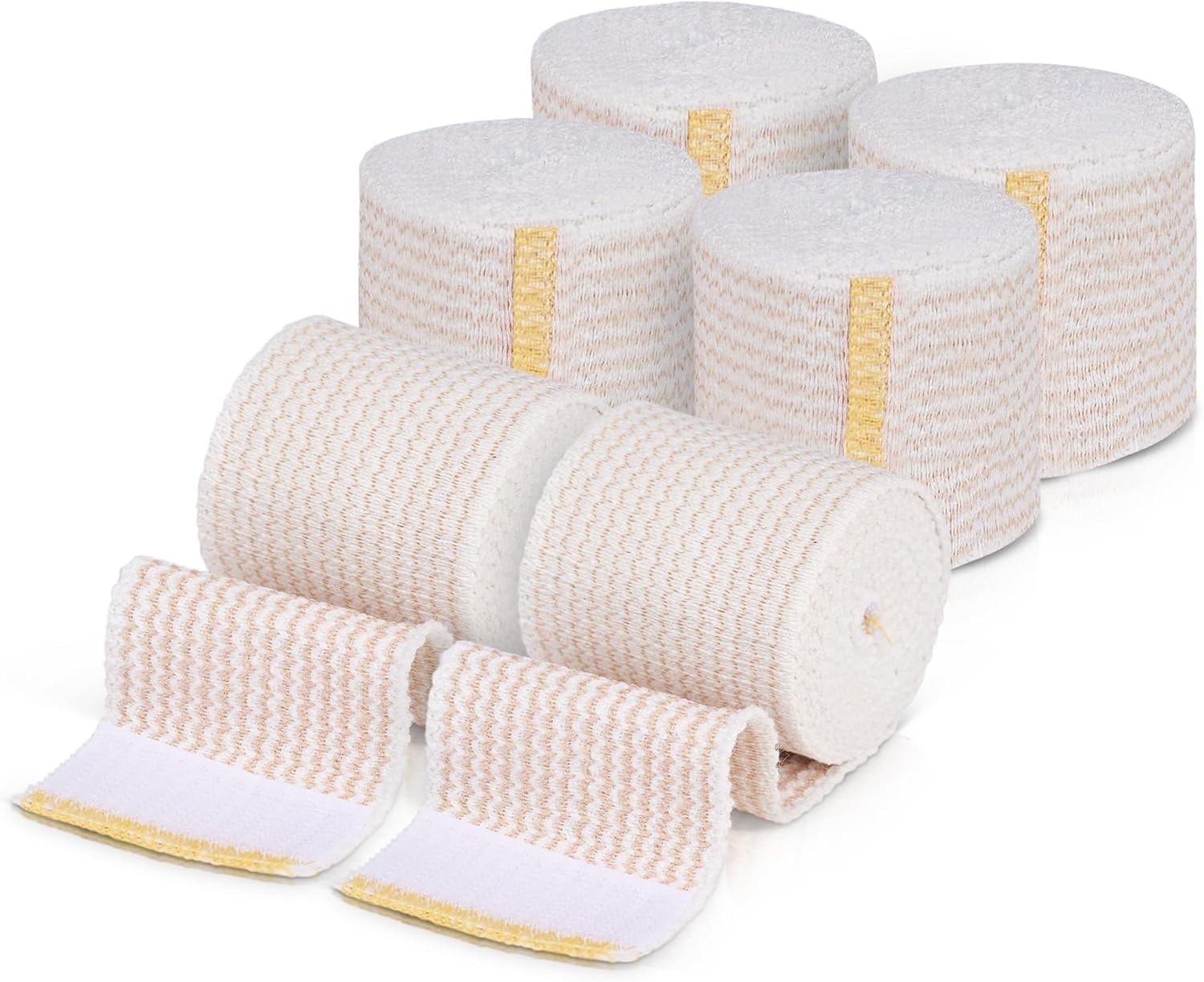 NexSkin Cotton Elastic Bandage Wrap, 2 Inch Wide, Reusable Compression ...
