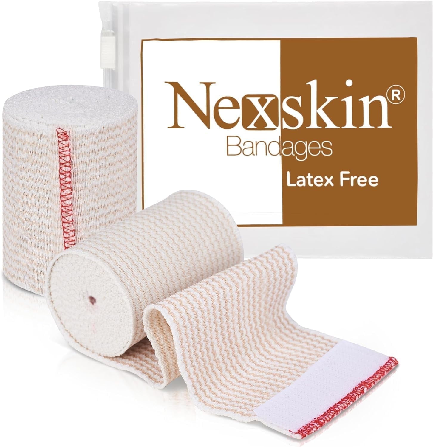 NexSkin Cotton Elastic Bandage Wrap, 3" Wide, 2 Pack, Hook & Loop ...