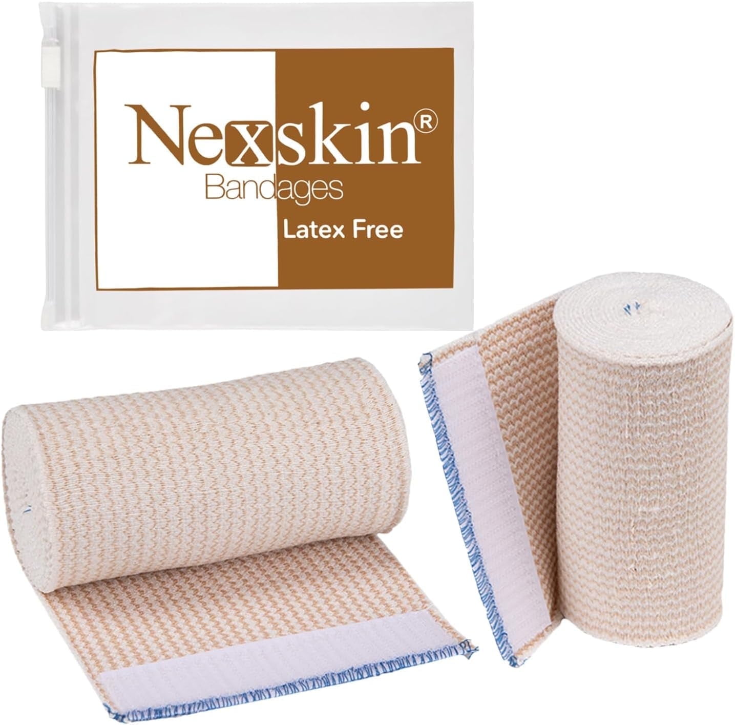 "NexSkin Reusable Organic Cotton Elastic Bandage Wrap (4"", 2 Pack ...