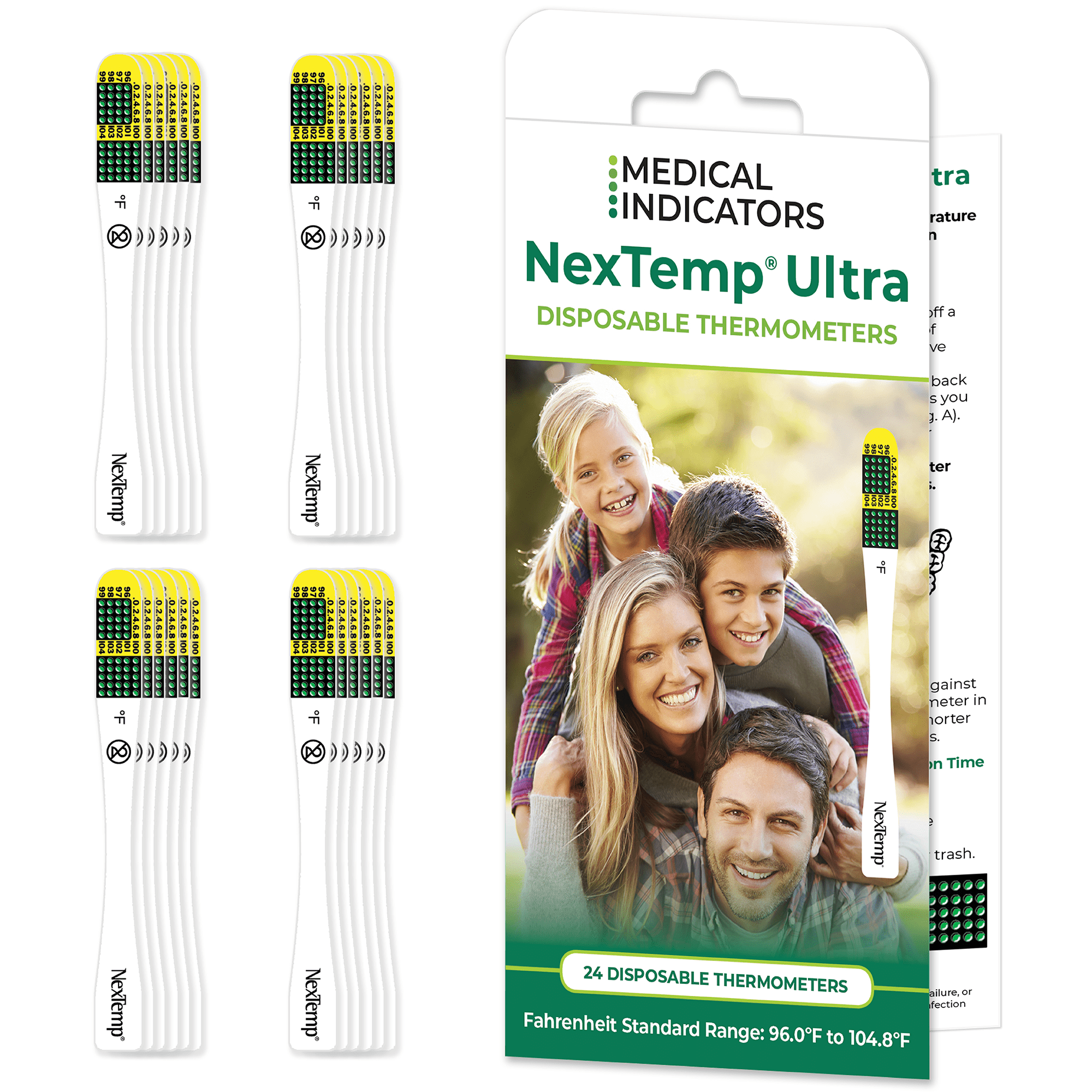 NexTemp® Ultra 24 Pack - Single-Use Thermometers - Fahrenheit - Walmart.com