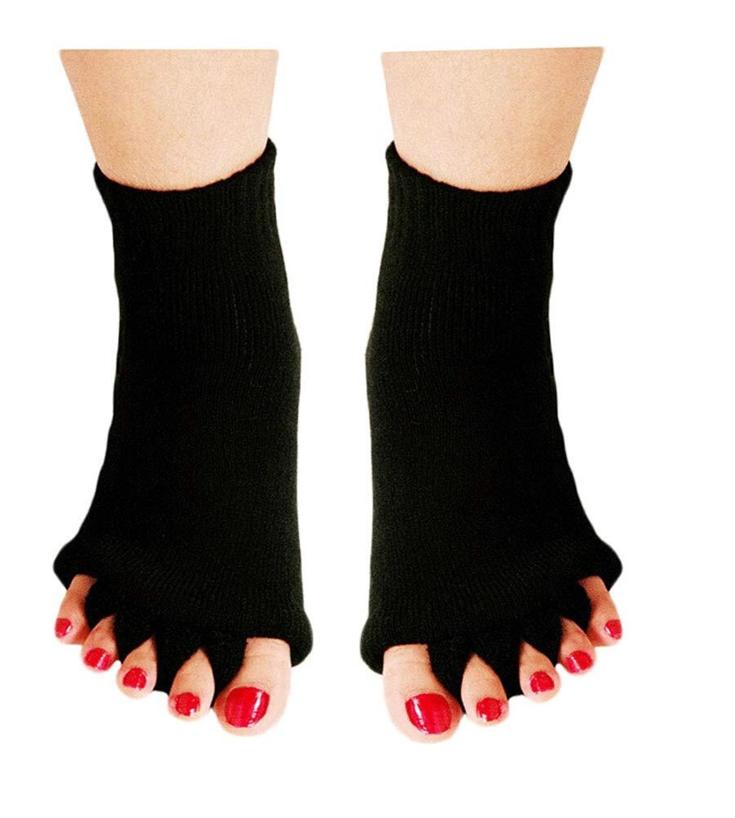 NexTone Women Toe Separator Socks Toeless Foot Alignment Socks for Yoga ...