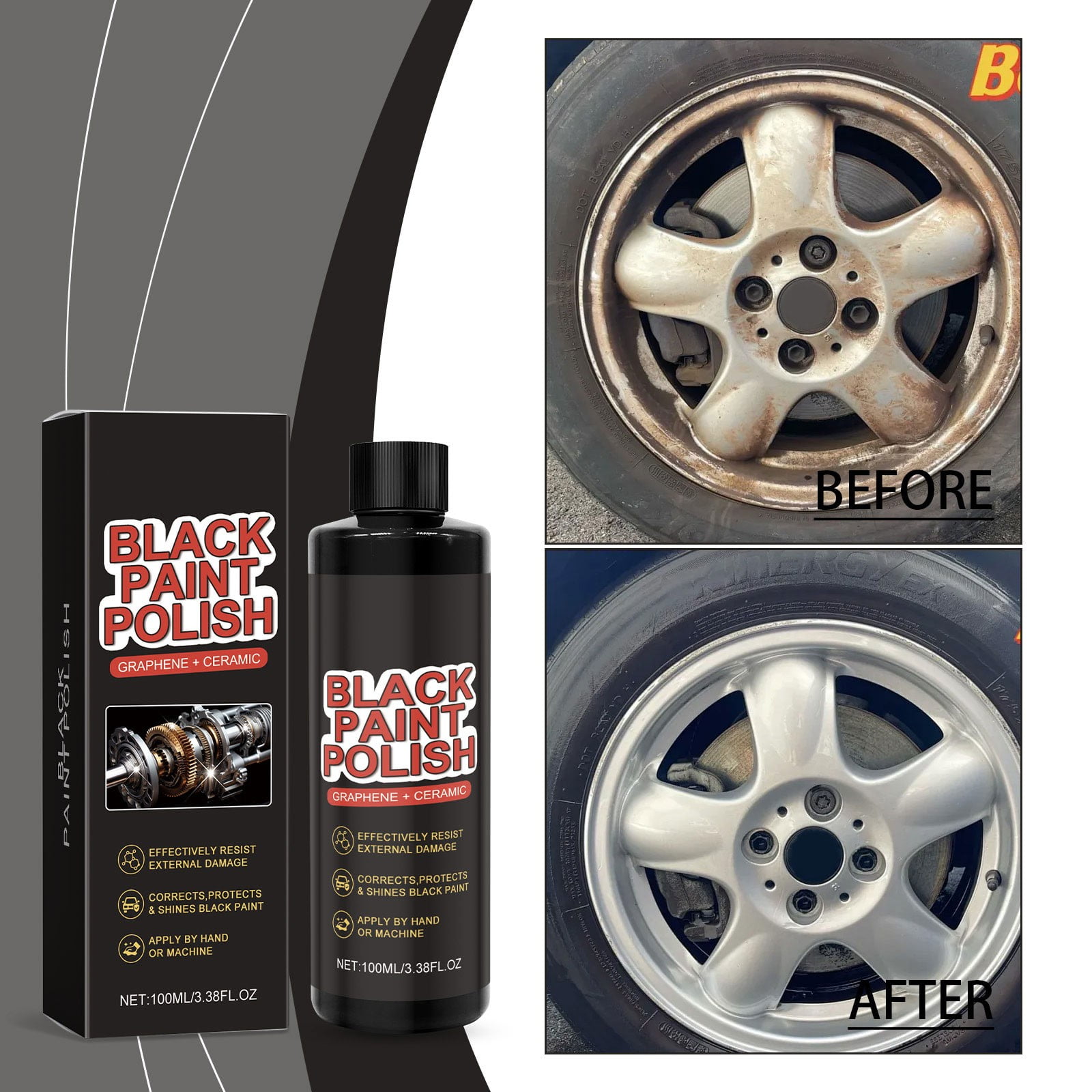 NexTorq Alloy Wheel Cleaner, Dark Fury Wheel Cleaner, Wheely Clean ...