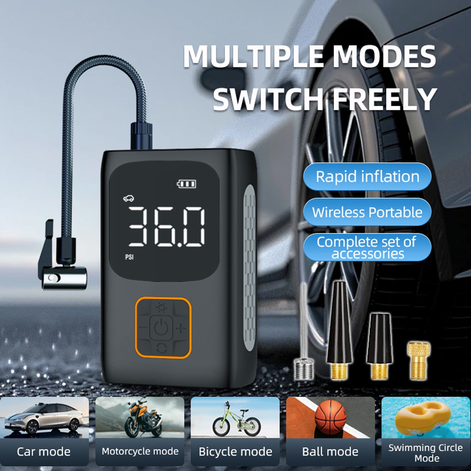 NexTorq Battery Air Pump, Inflator, Dewalt Tire Inflator Portable Air ...