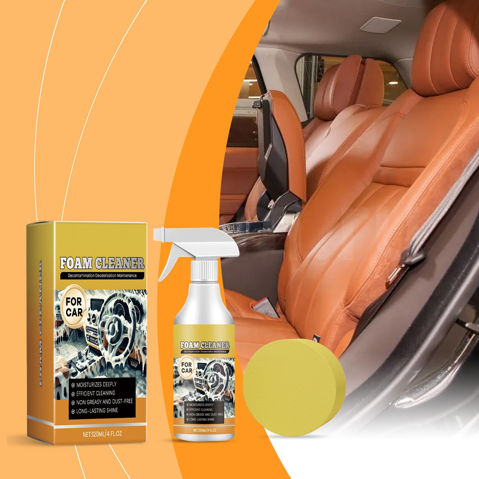 NexTorq Car Interior Foam Cleaner - Foam Cleaner All Purpose Car - Multi Purpose Foam Cleaner ...