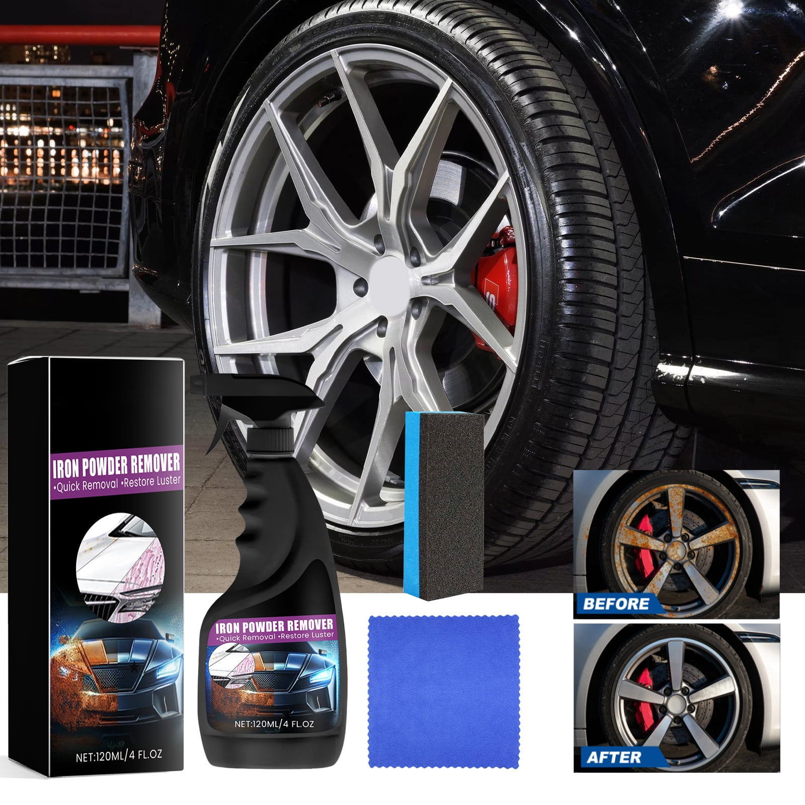 NexTorq Wheel and Tire Cleaner - Iron Remover Wheel Cleaner - Car Iron ...