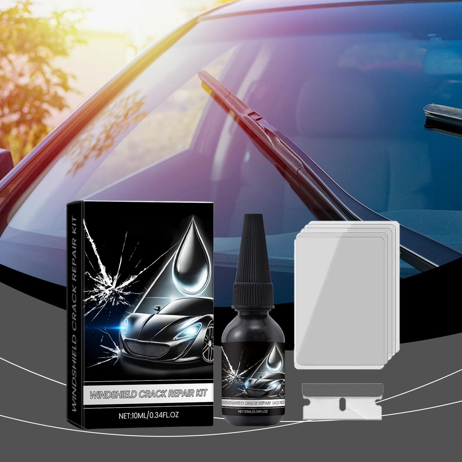 NexTorq Windshield Repair Kit, Windshield Crack Repair Kit, Glass ...